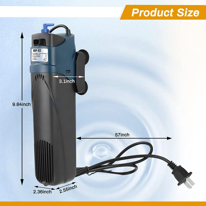 SUNSUN JUP-02 Internal filter with UV (500L/hr) – AquaMarket UAE